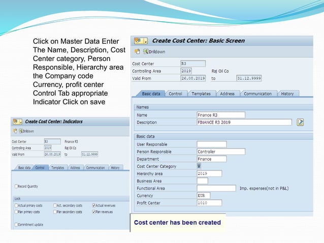 Sap cost center | PPTX