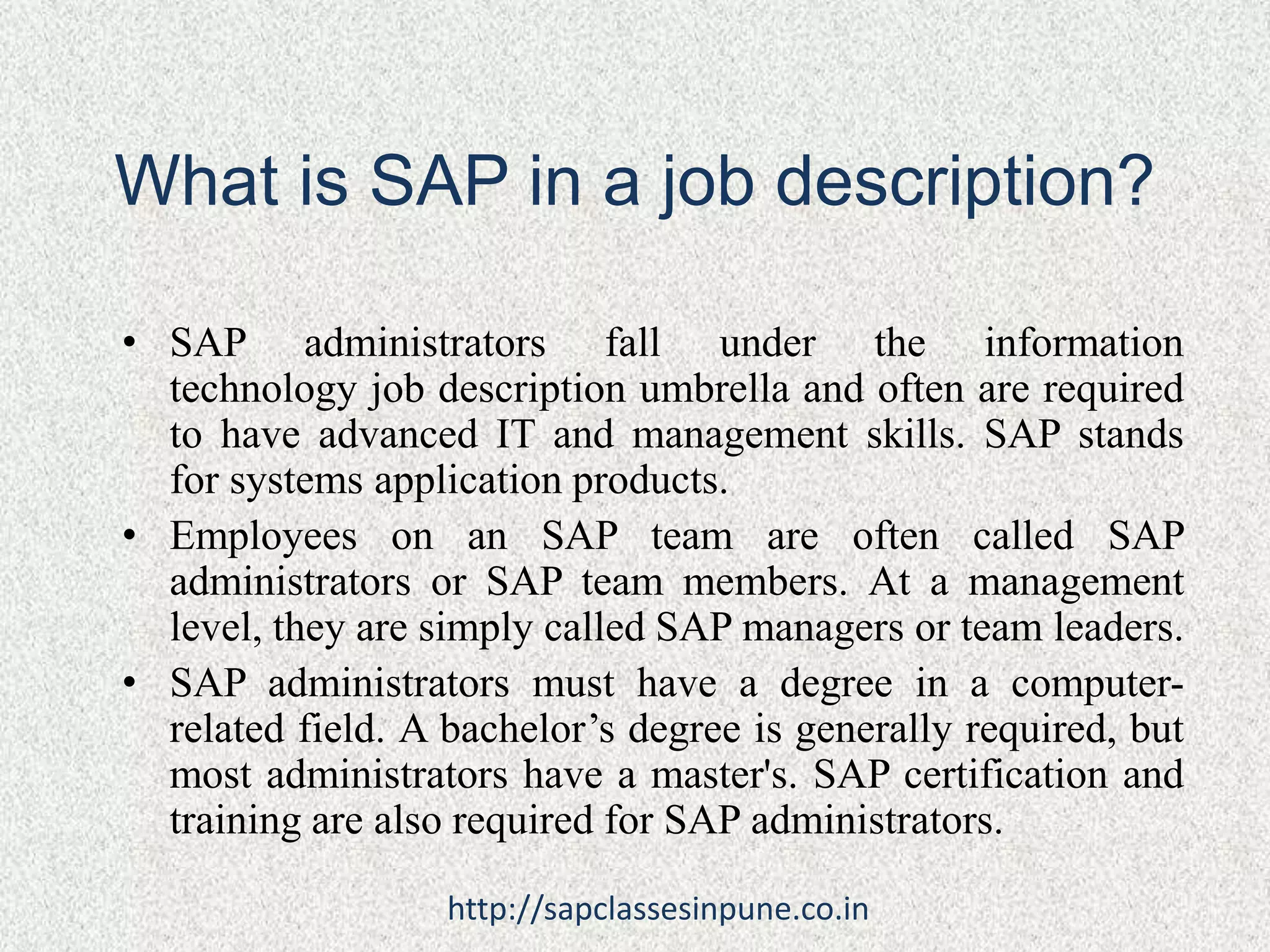 Sap courses in pune | PPT