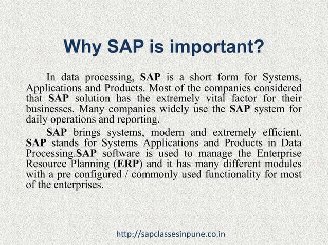 Sap courses in pune | PPT