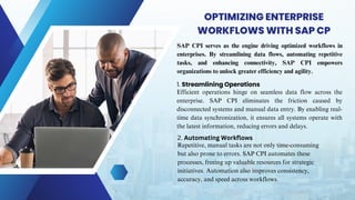 Optimizing Enterprise Workflows with SAP CPI | PDF
