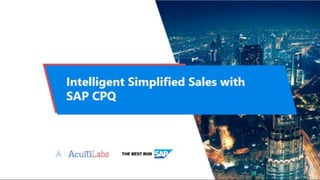 SAP CPQ - Quoting solution for businesses with complex products ...