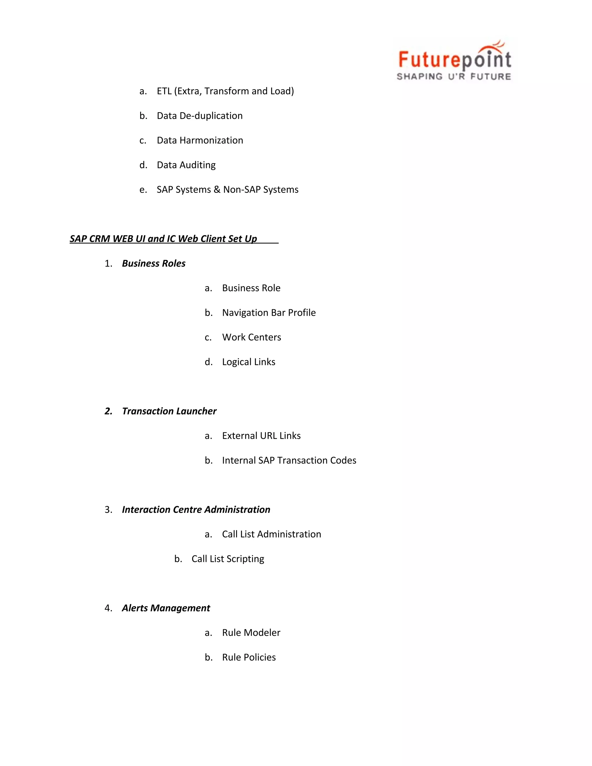 Sap Crm Training Course Pdf