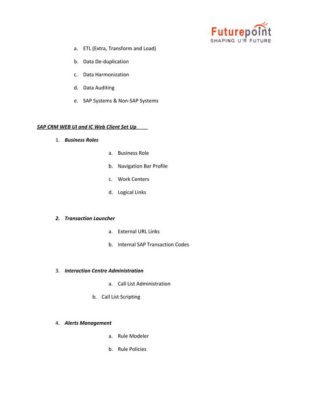 Sap Crm Training Course Pdf