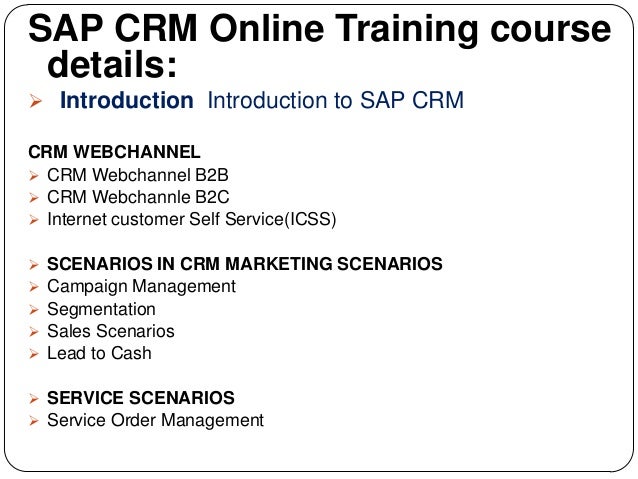 Sap Crm Training Online South Africa