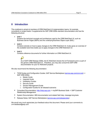 Sap crm ui cookbook | PDF