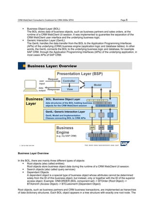 Sap crm ui cookbook | PDF