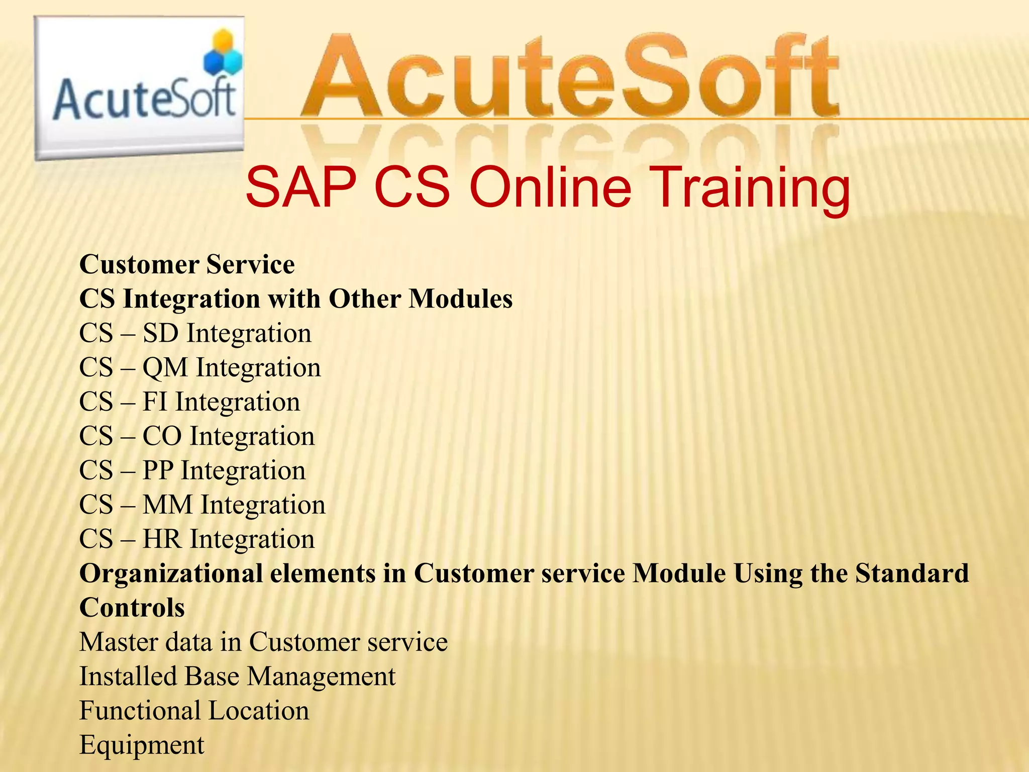 SAP CS ONLINE TRAINING | PPSX