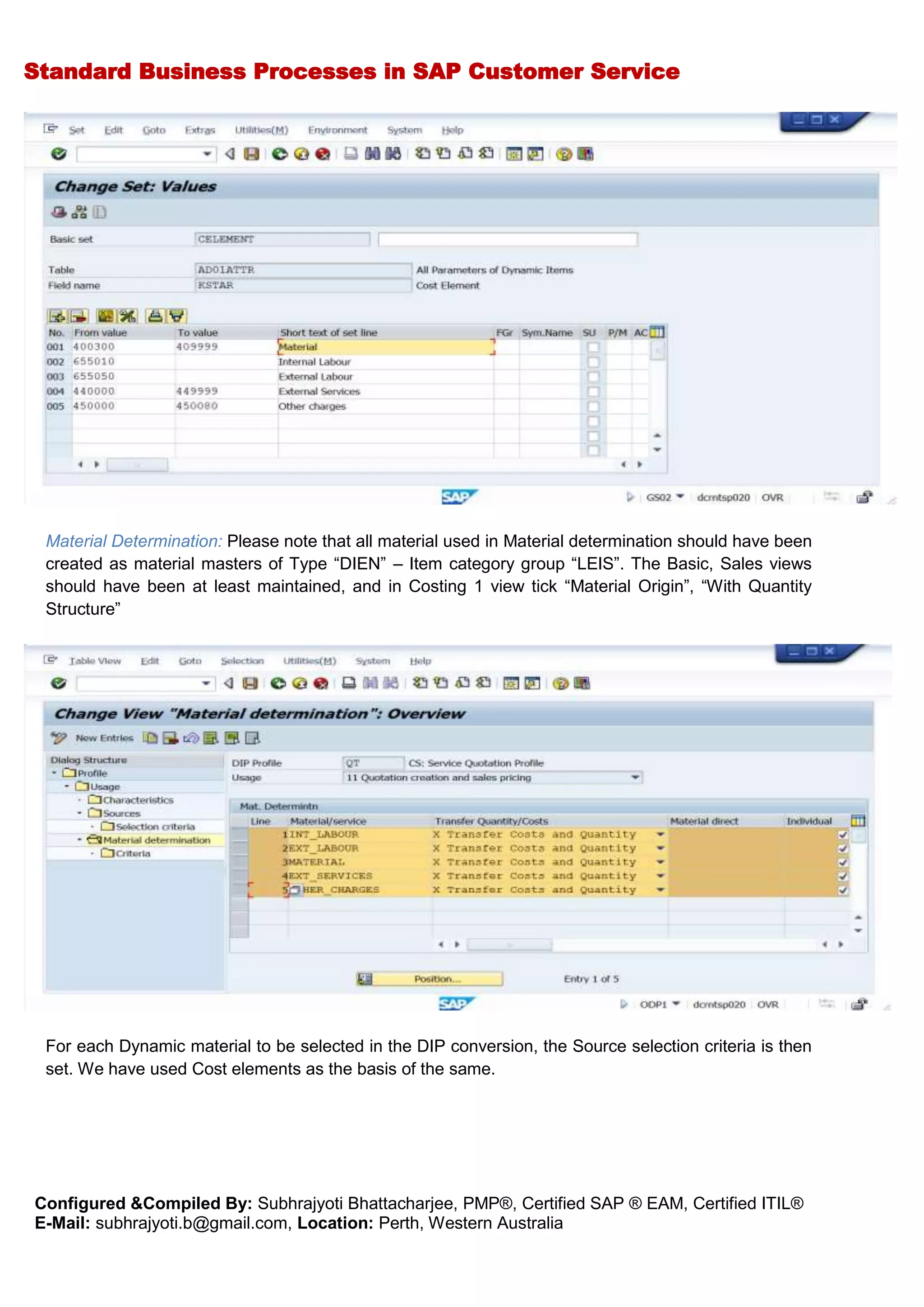 SAP Logistics - CS - Standard Process & Configuration document | DOCX
