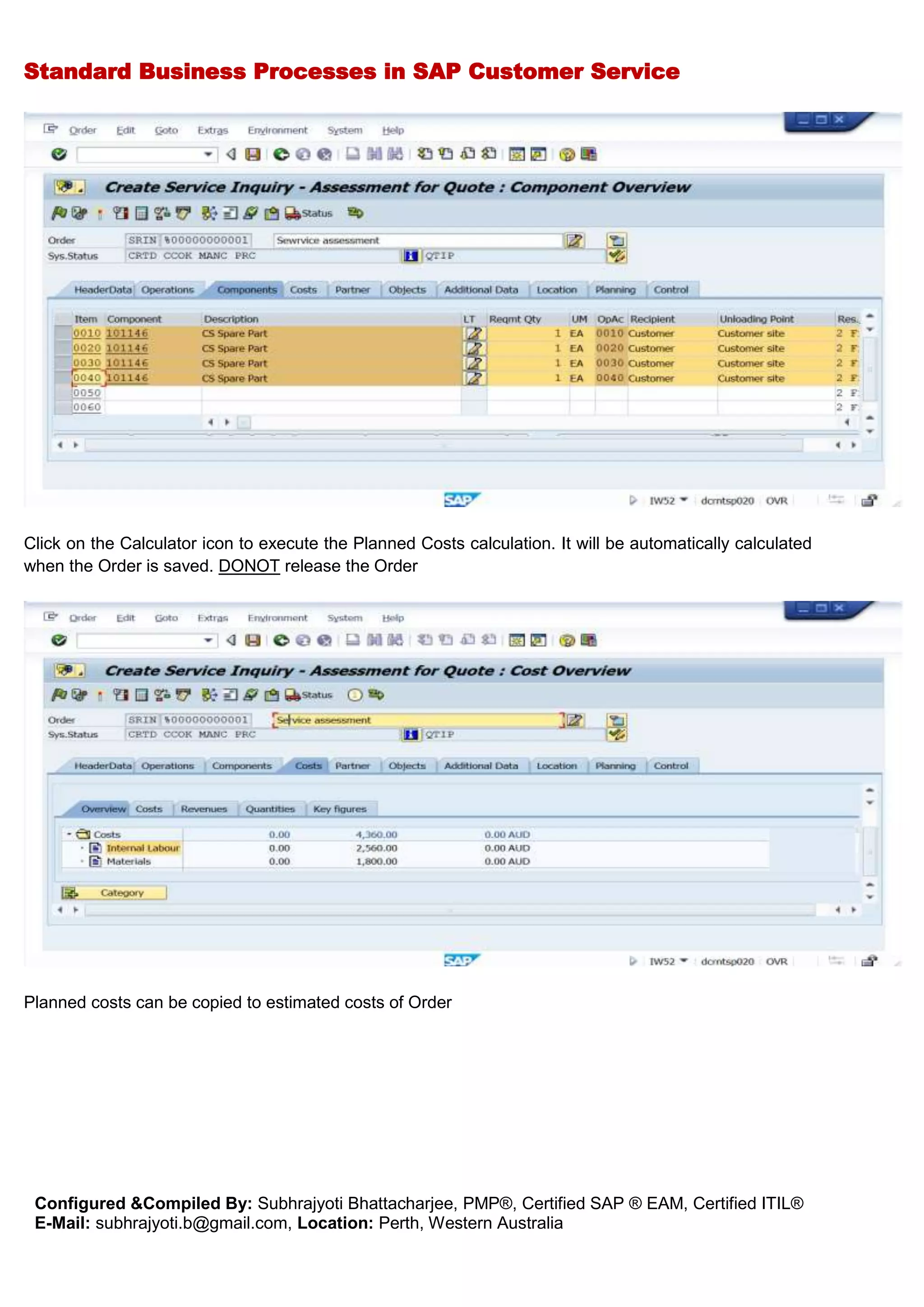 SAP Logistics - CS - Standard Process & Configuration document | DOCX