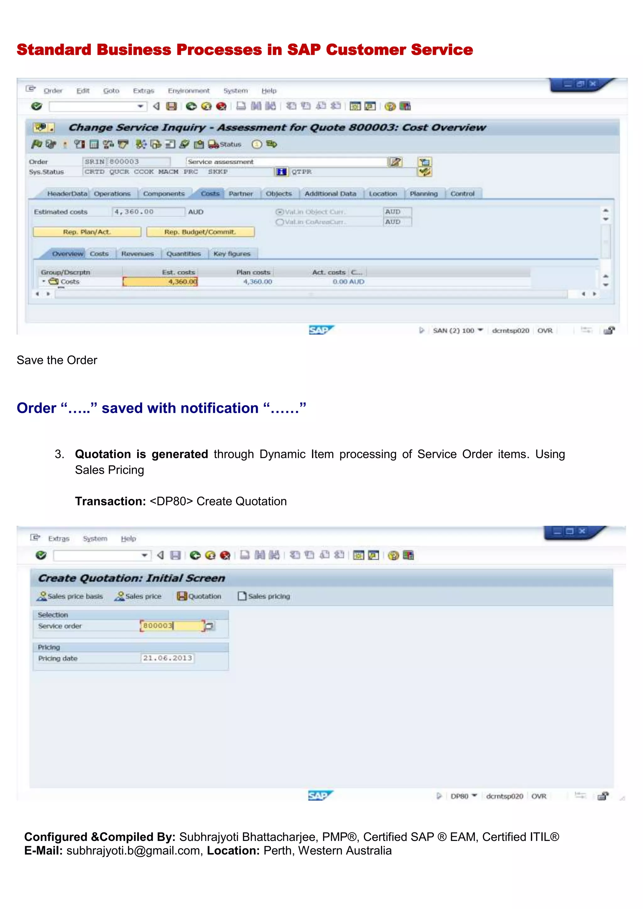 SAP Logistics - CS - Standard Process & Configuration document | DOCX