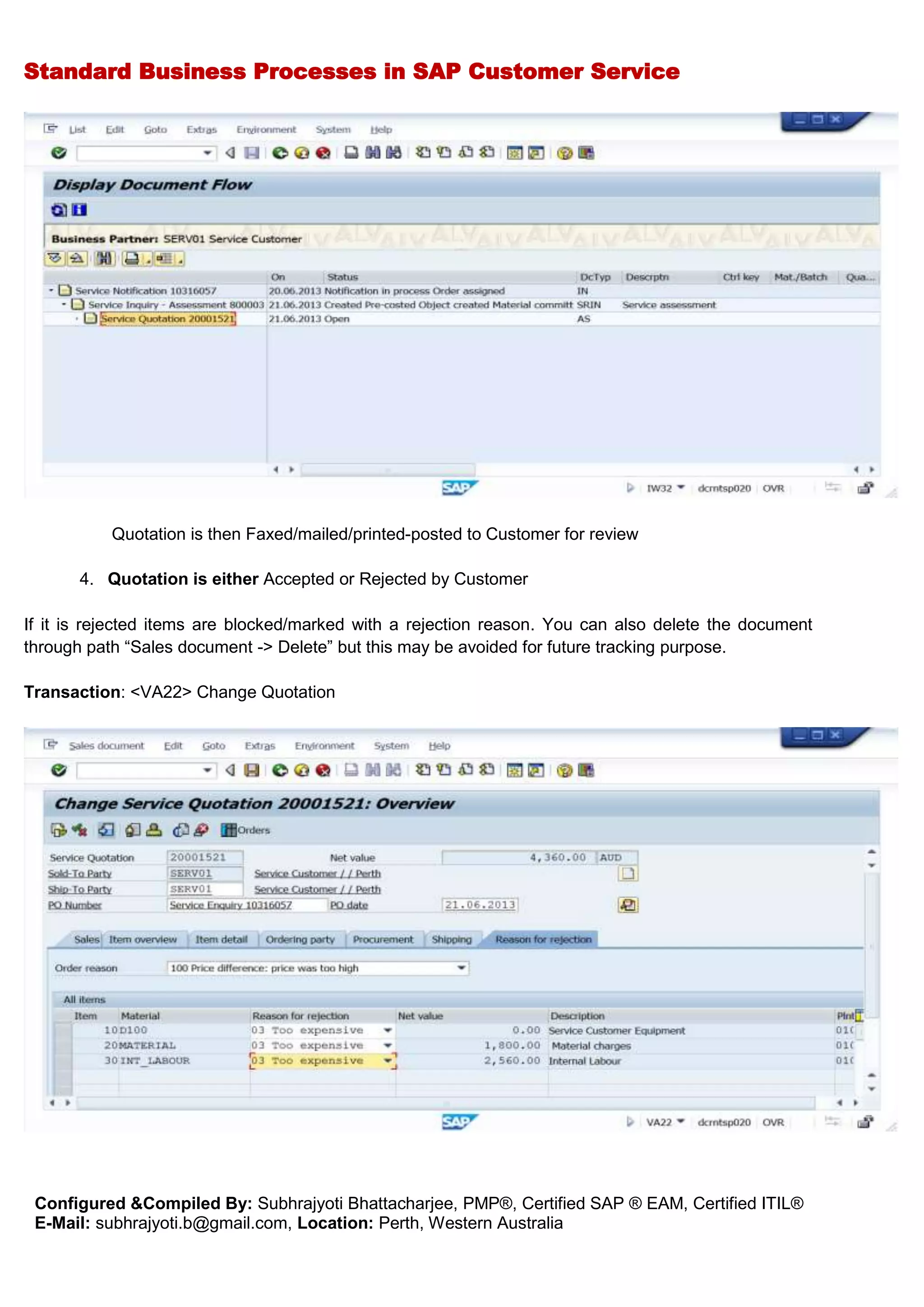 SAP Logistics - CS - Standard Process & Configuration document | DOCX
