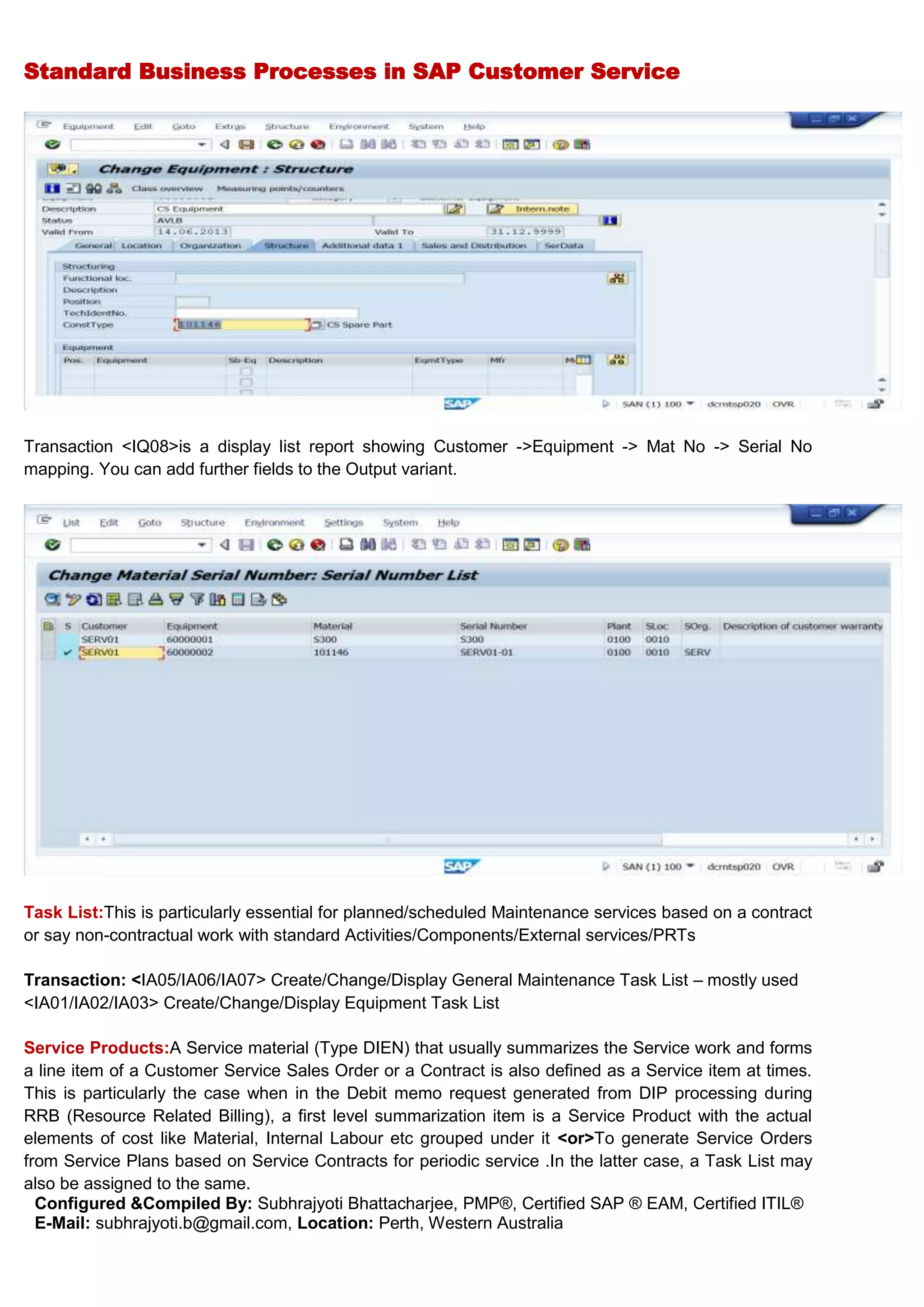 SAP Logistics - CS - Standard Process & Configuration document | DOCX