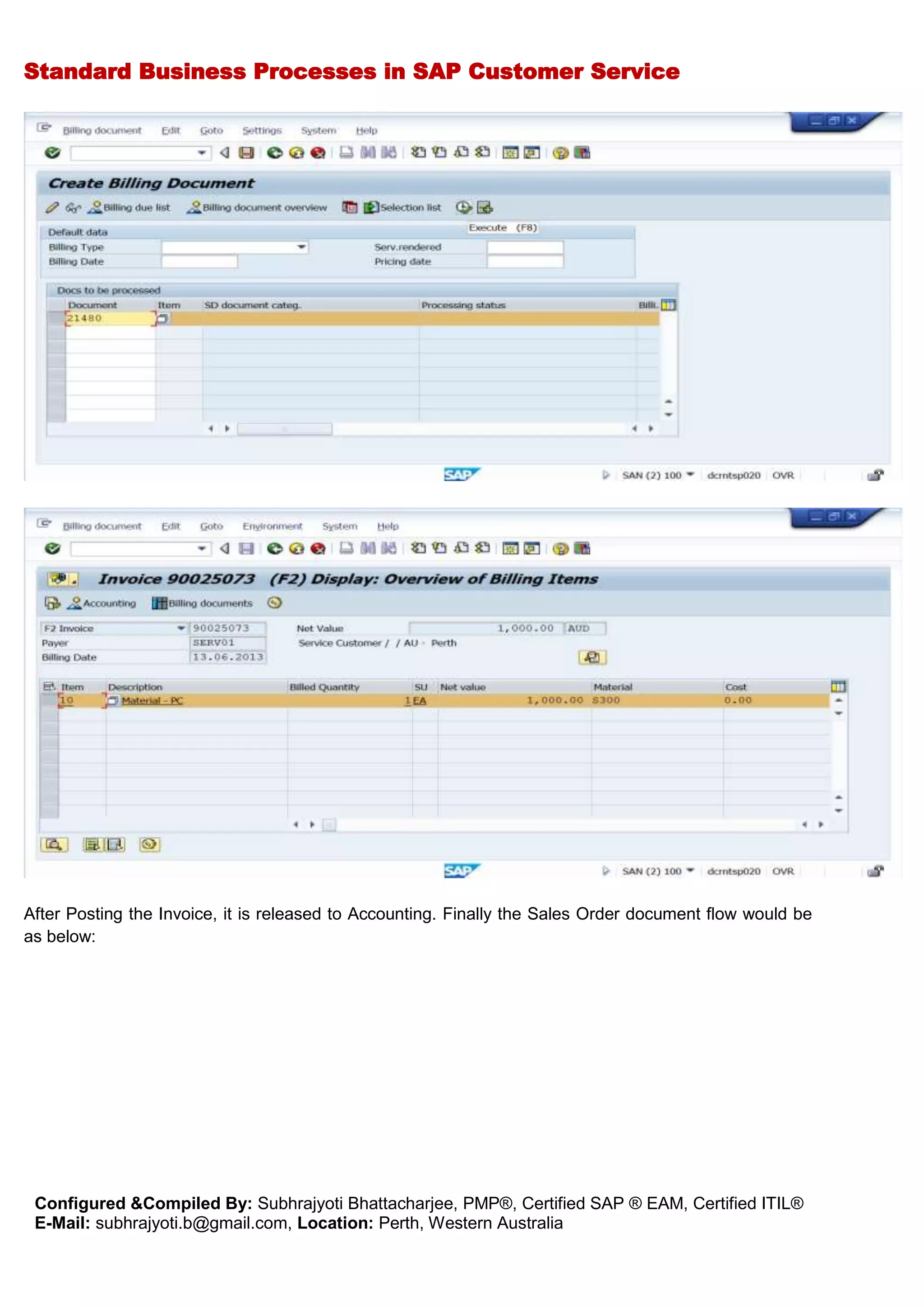SAP Logistics - CS - Standard Process & Configuration document | DOCX