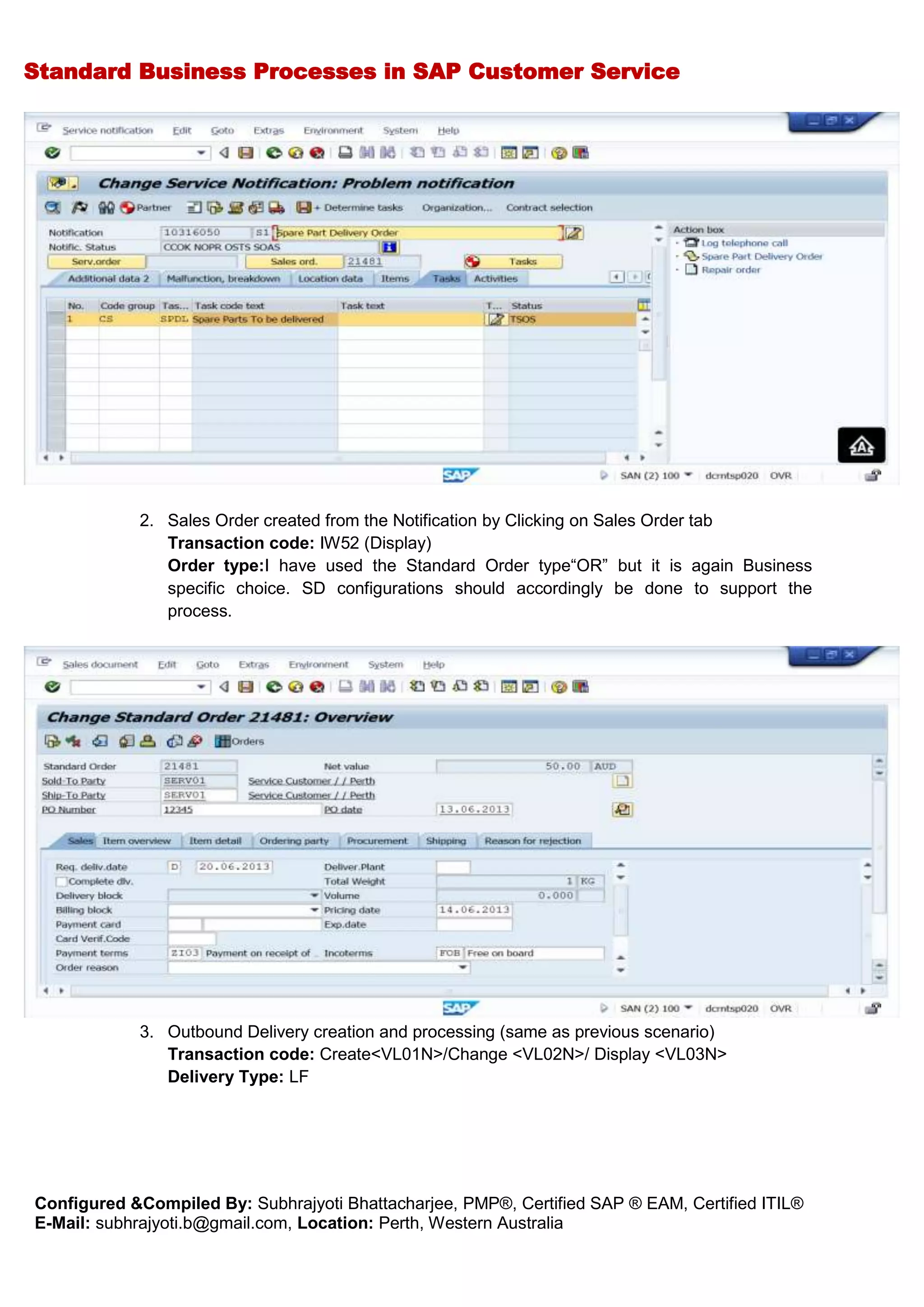 SAP Logistics - CS - Standard Process & Configuration document | DOCX