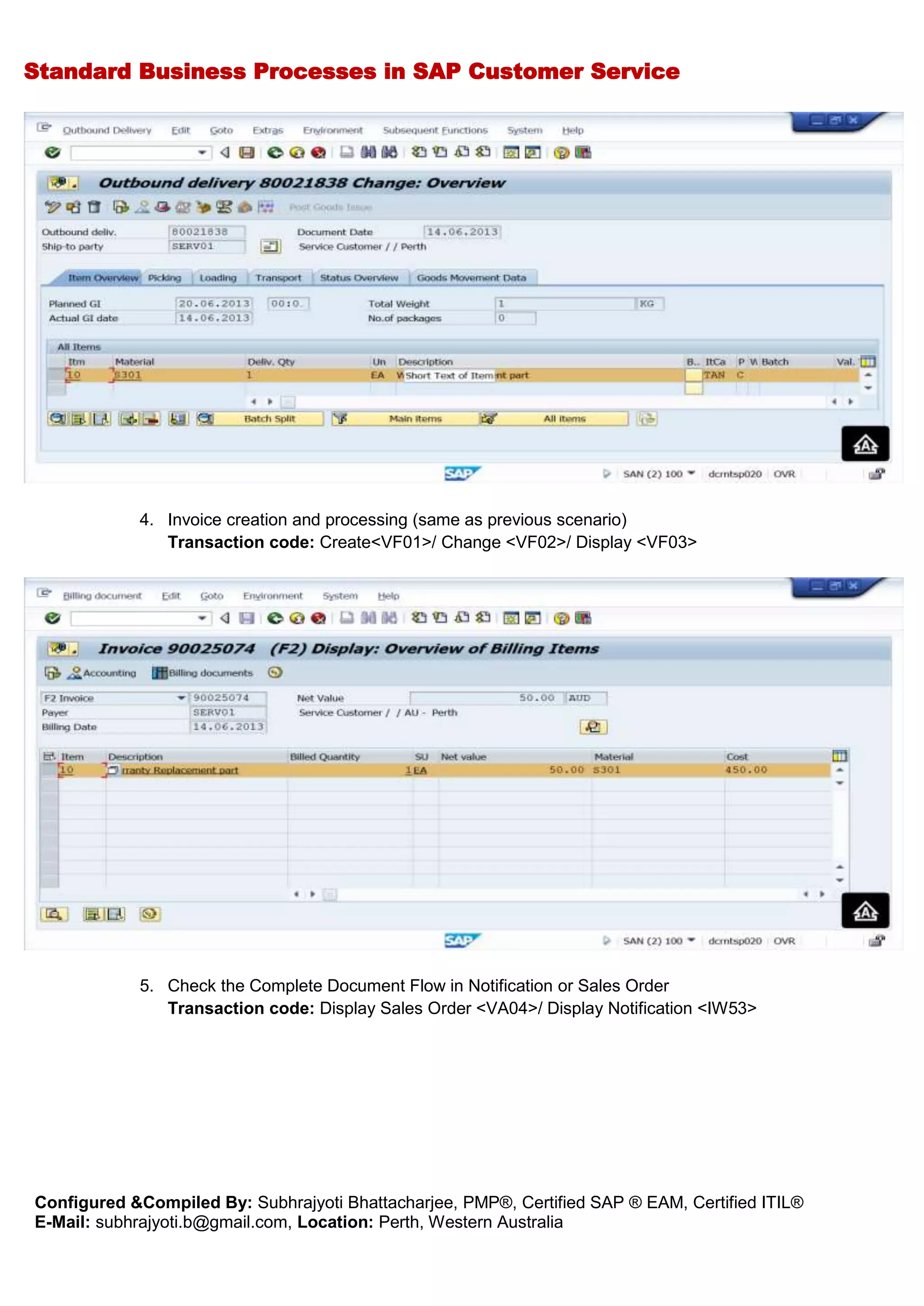 SAP Logistics - CS - Standard Process & Configuration document | DOCX