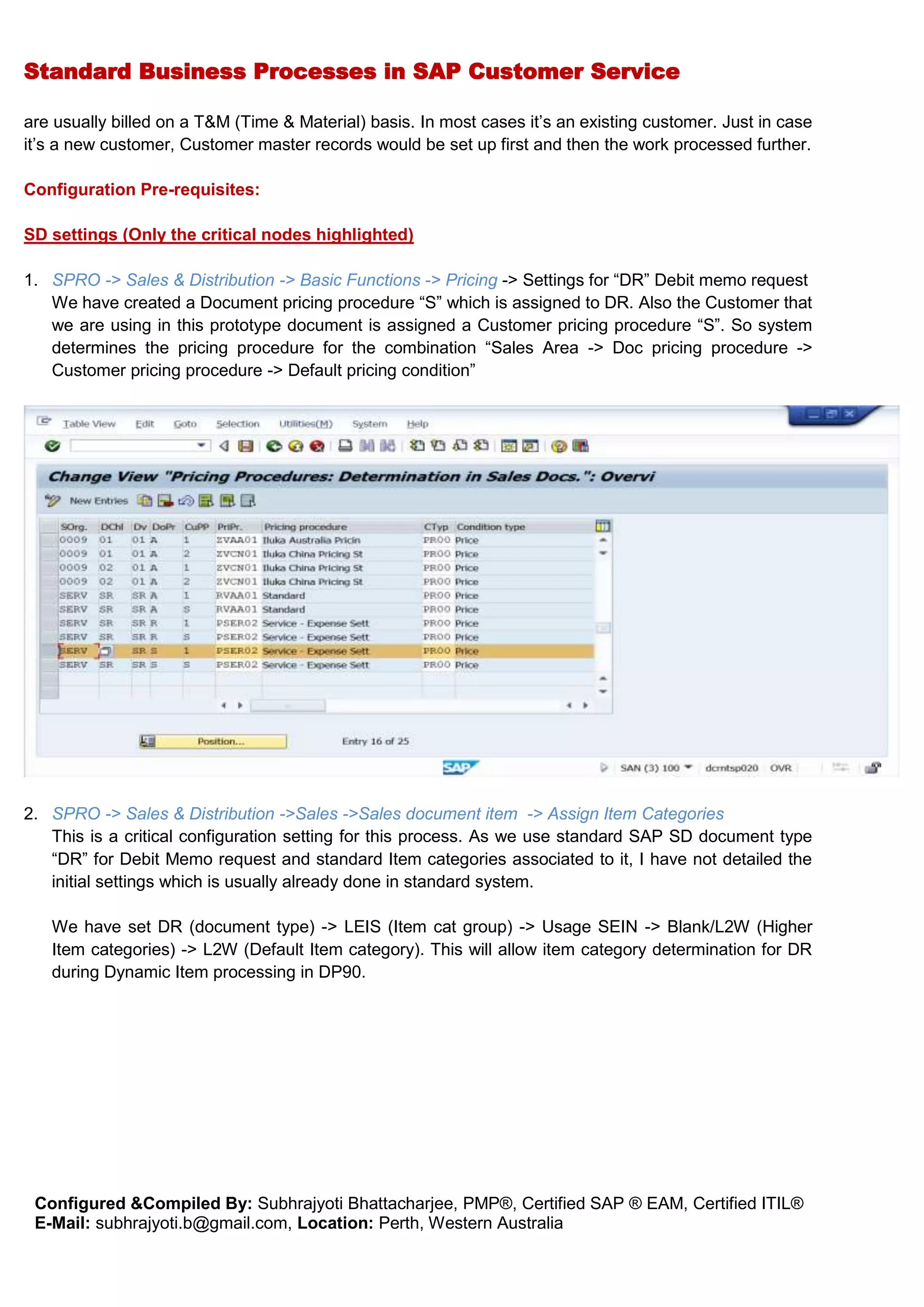 SAP Logistics - CS - Standard Process & Configuration document | DOCX