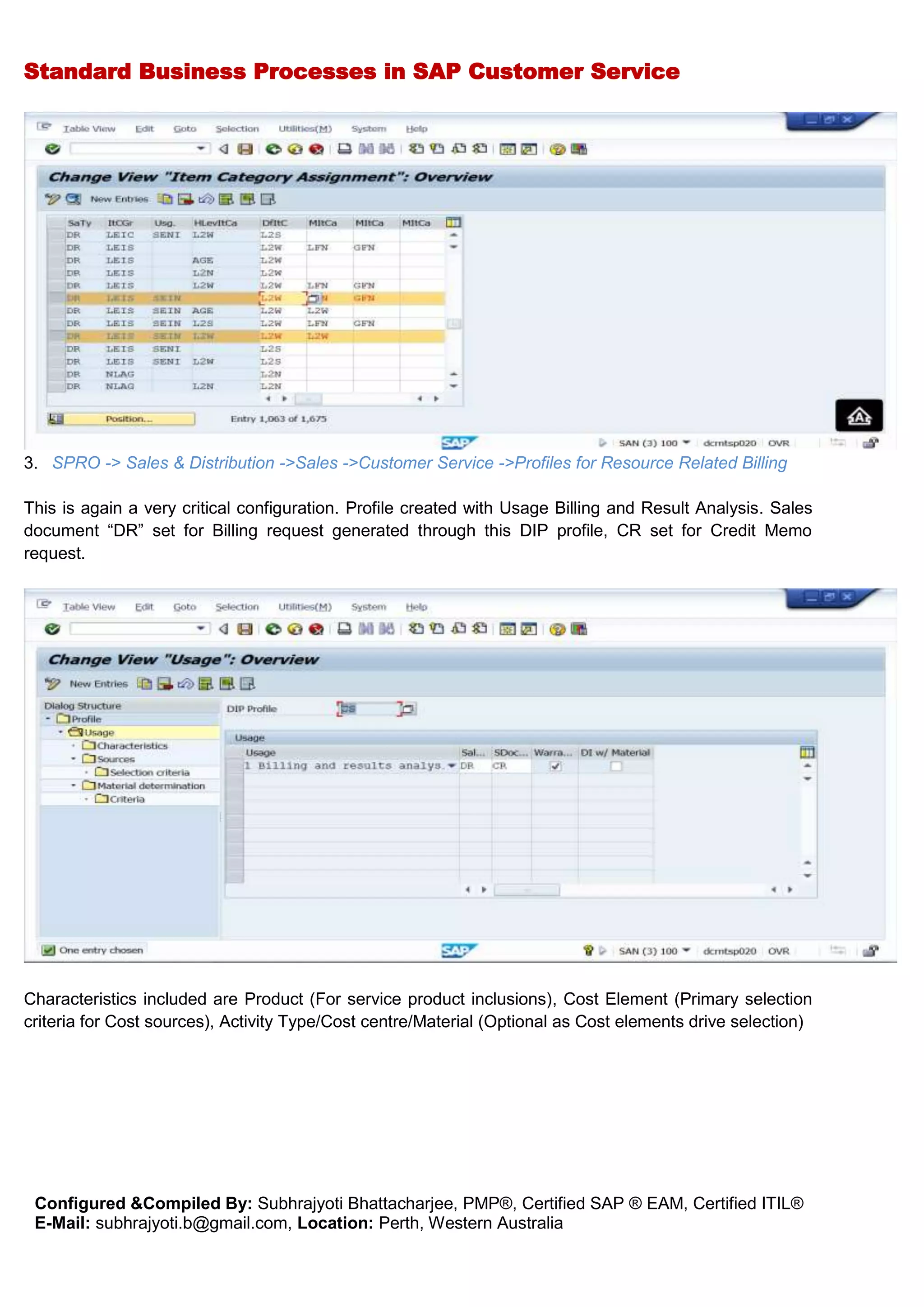 SAP Logistics - CS - Standard Process & Configuration document | DOCX