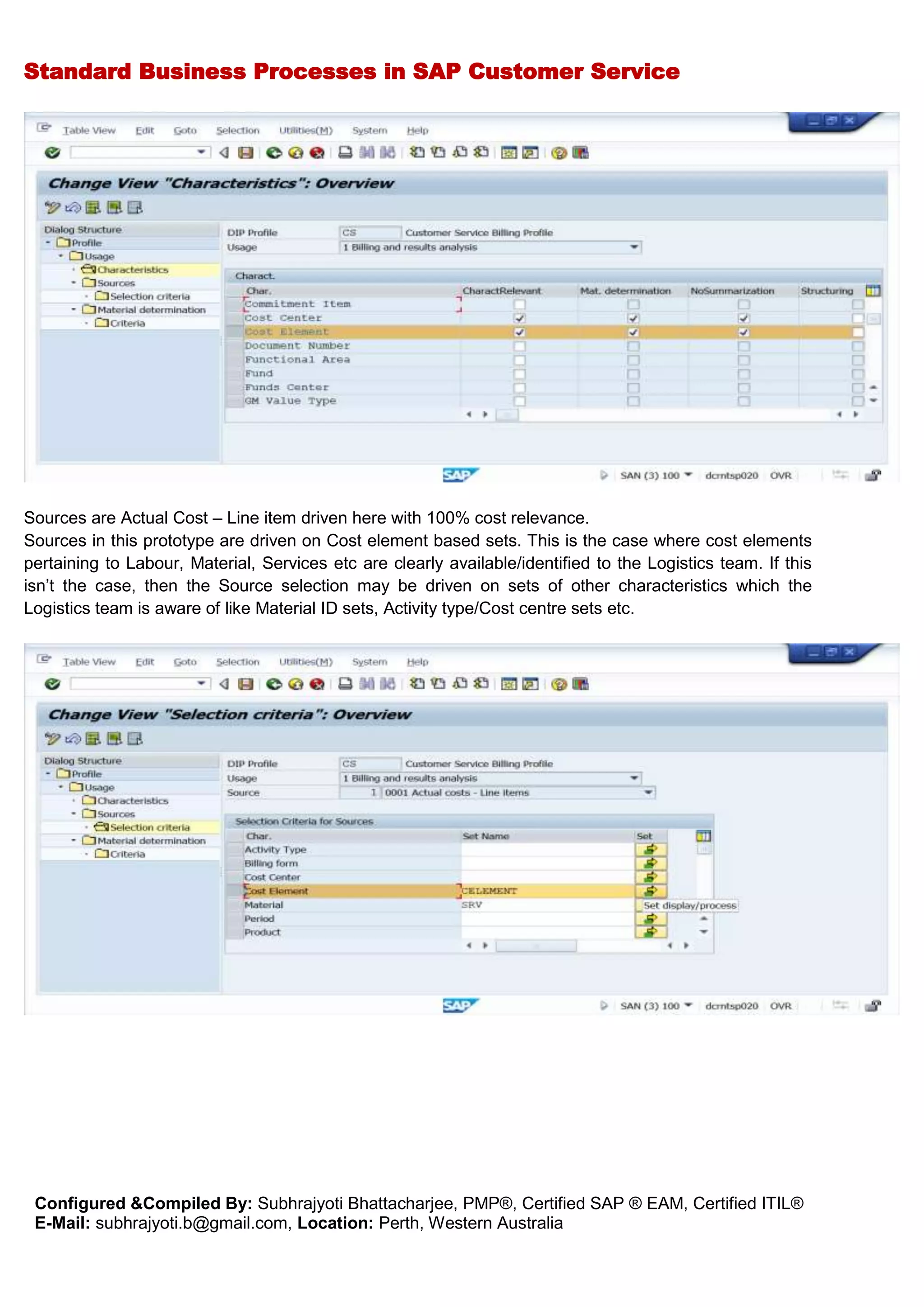 SAP Logistics - CS - Standard Process & Configuration document | DOCX