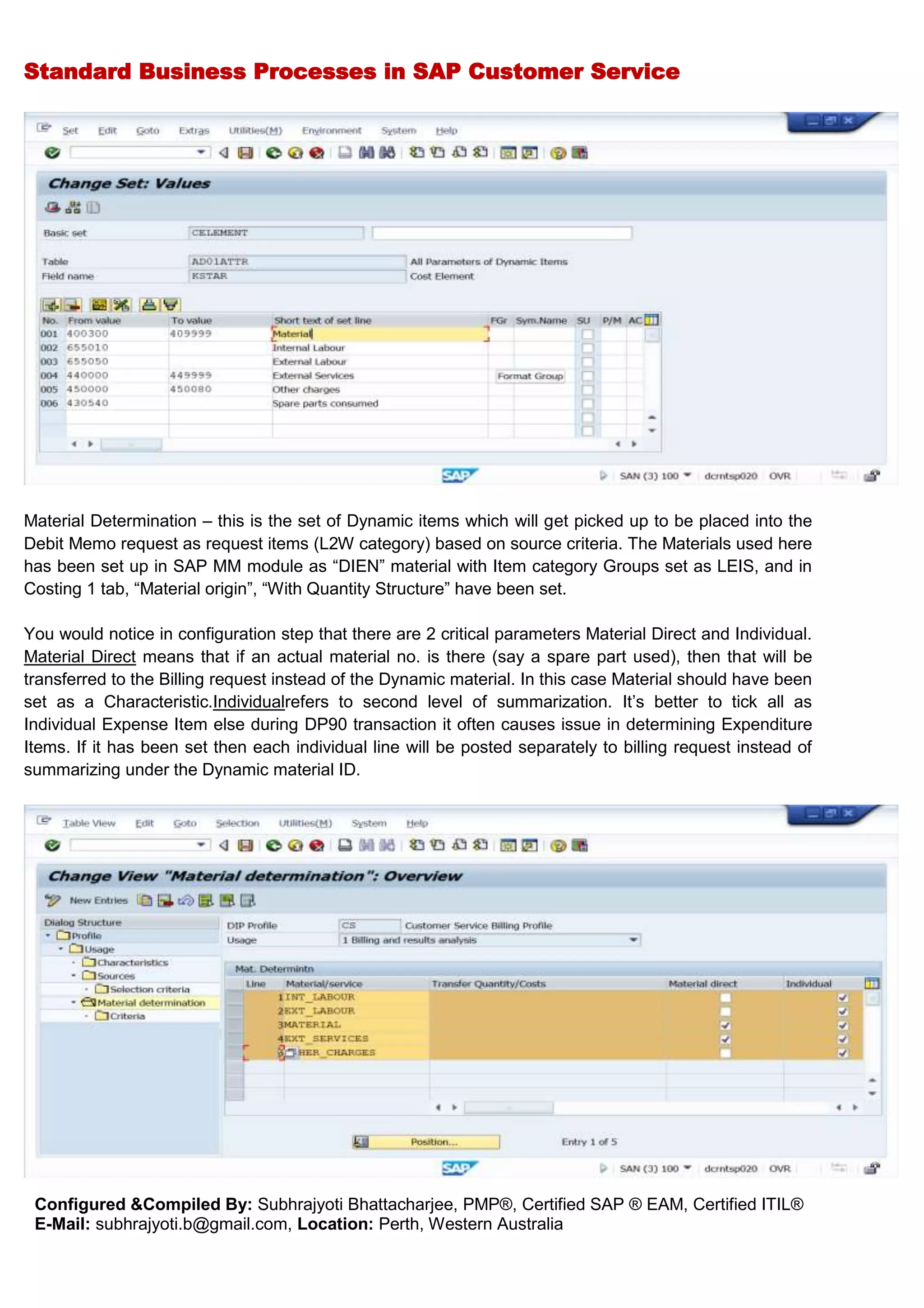 SAP Logistics - CS - Standard Process & Configuration document | DOCX
