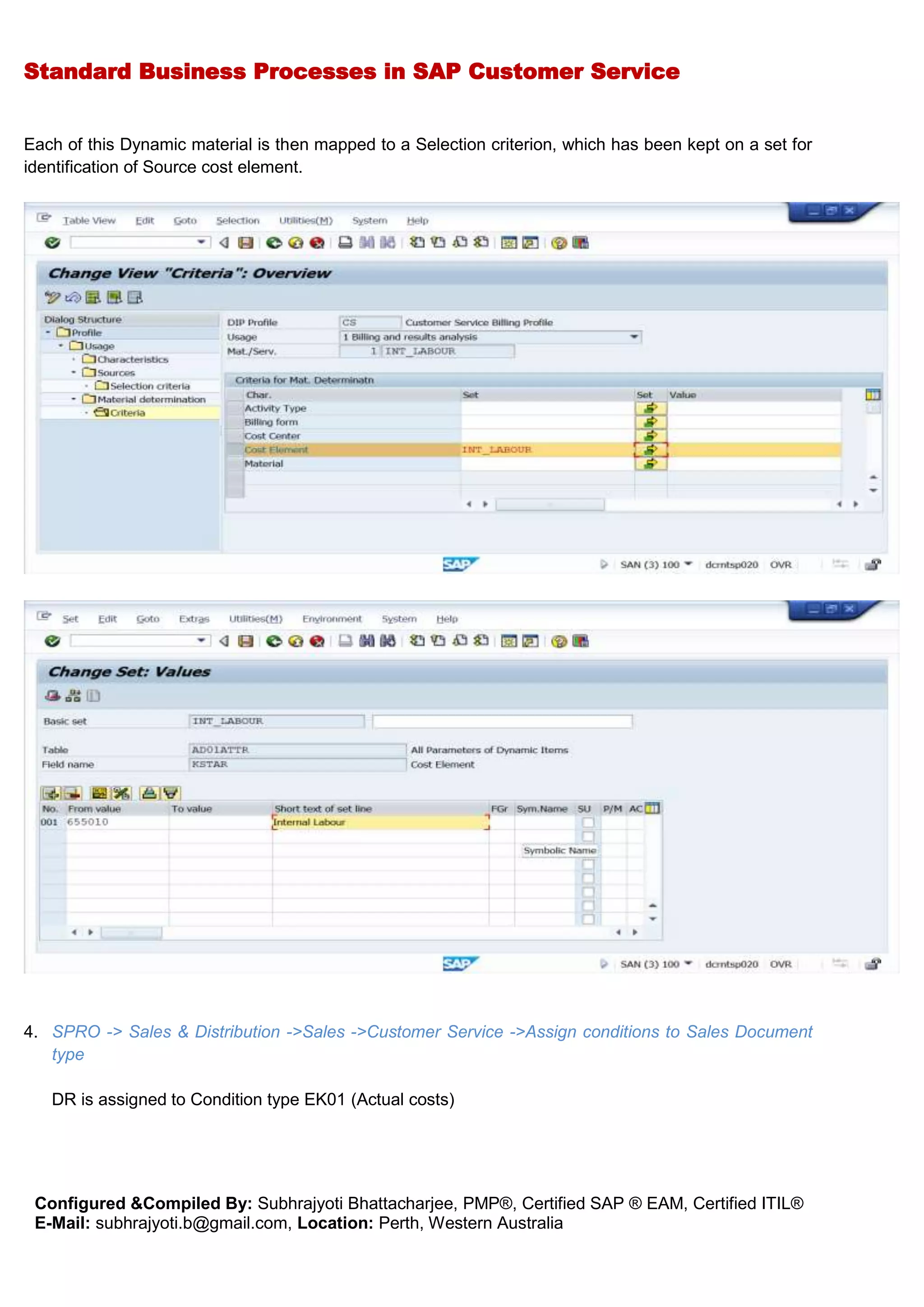 SAP Logistics - CS - Standard Process & Configuration document | DOCX
