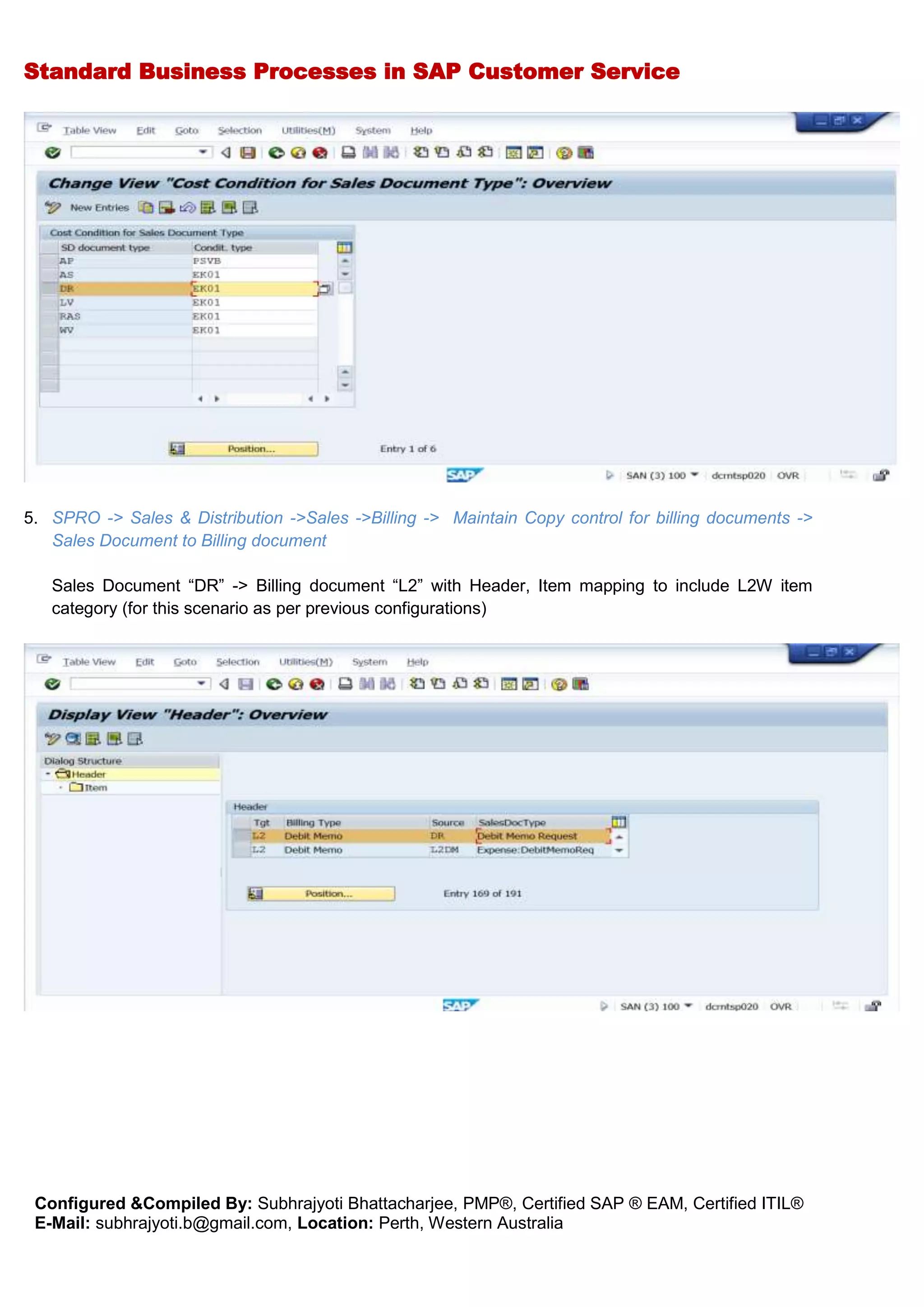 SAP Logistics - CS - Standard Process & Configuration document | DOCX