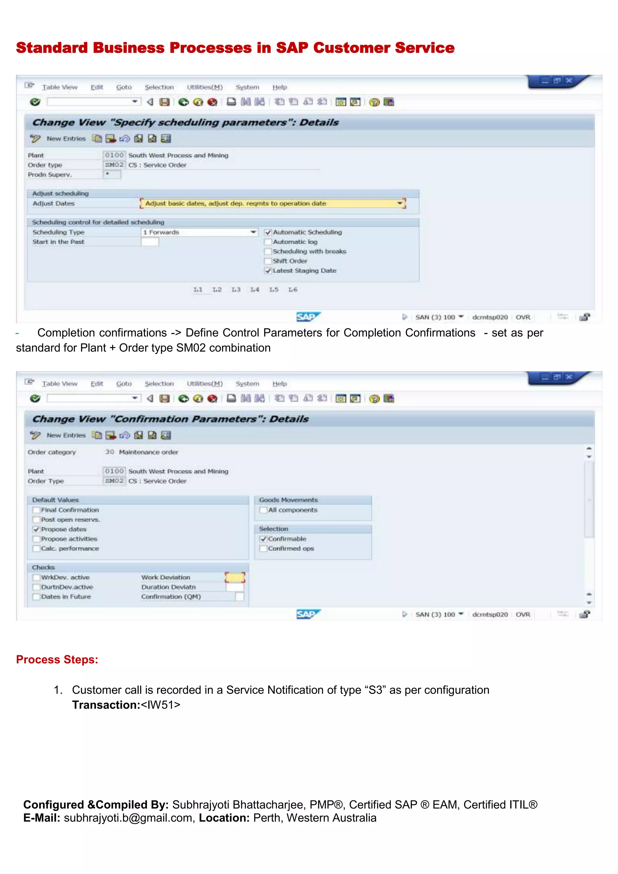 SAP Logistics - CS - Standard Process & Configuration document | DOCX