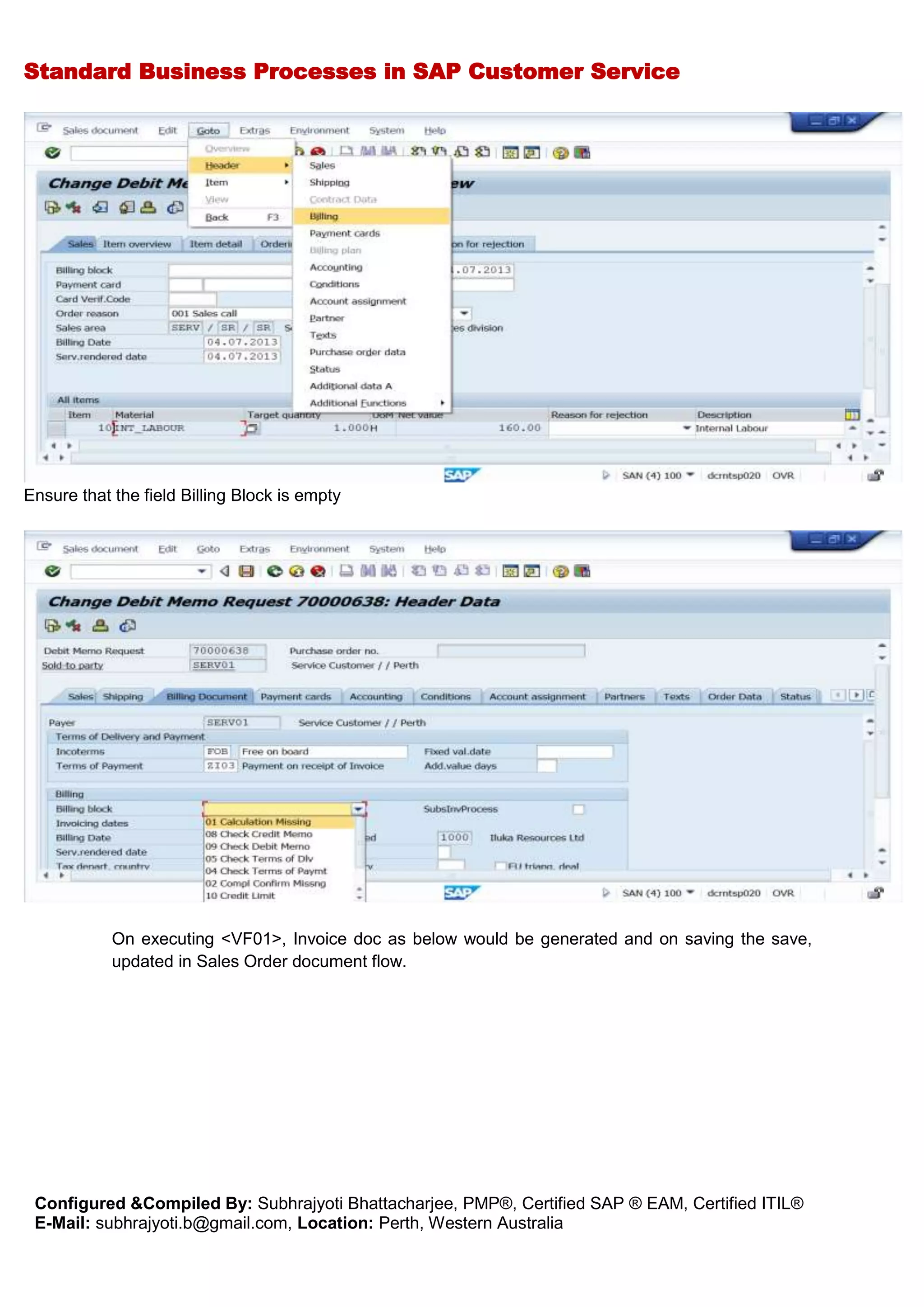 SAP Logistics - CS - Standard Process & Configuration document | DOCX