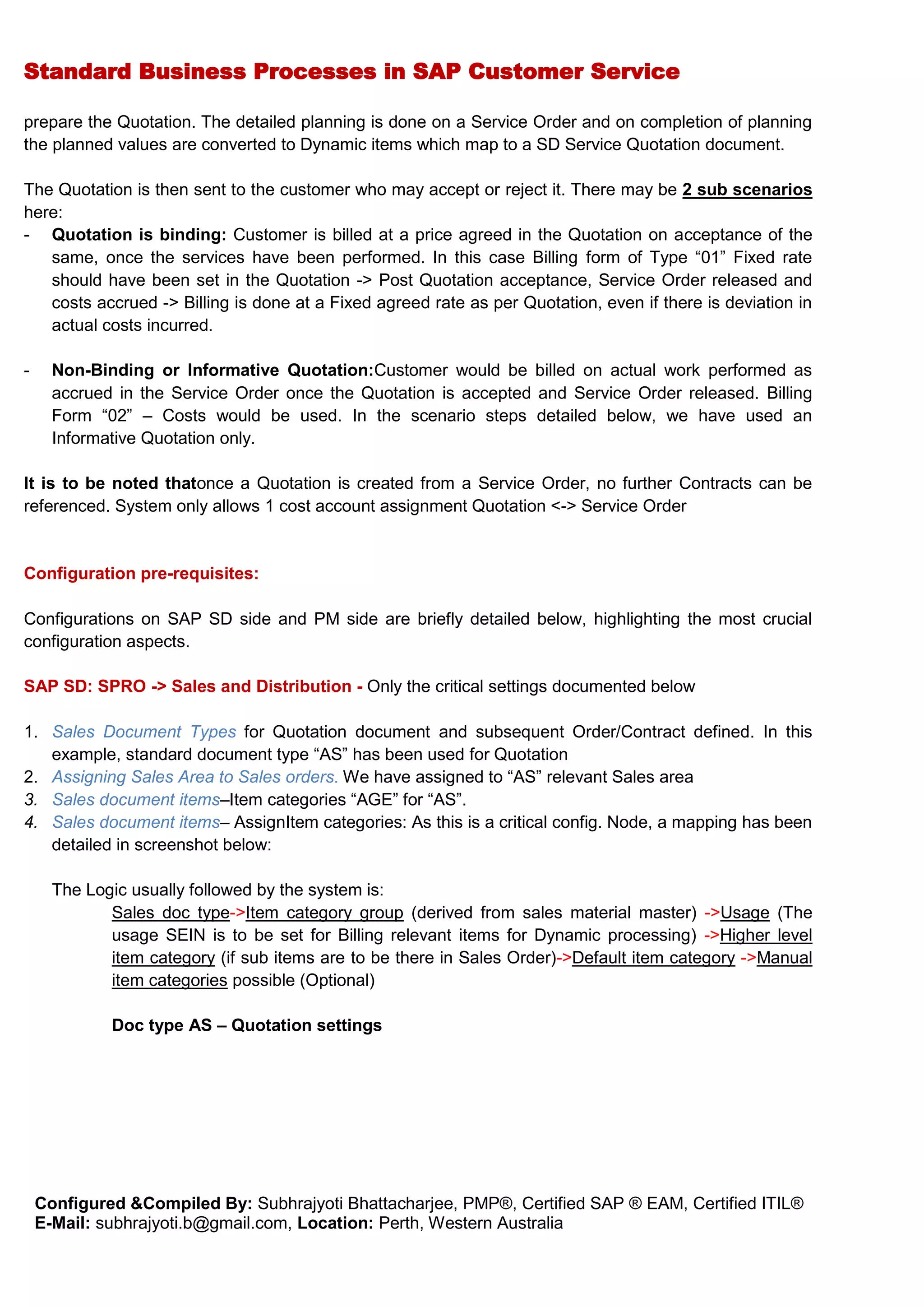 SAP Logistics - CS - Standard Process & Configuration document | DOCX