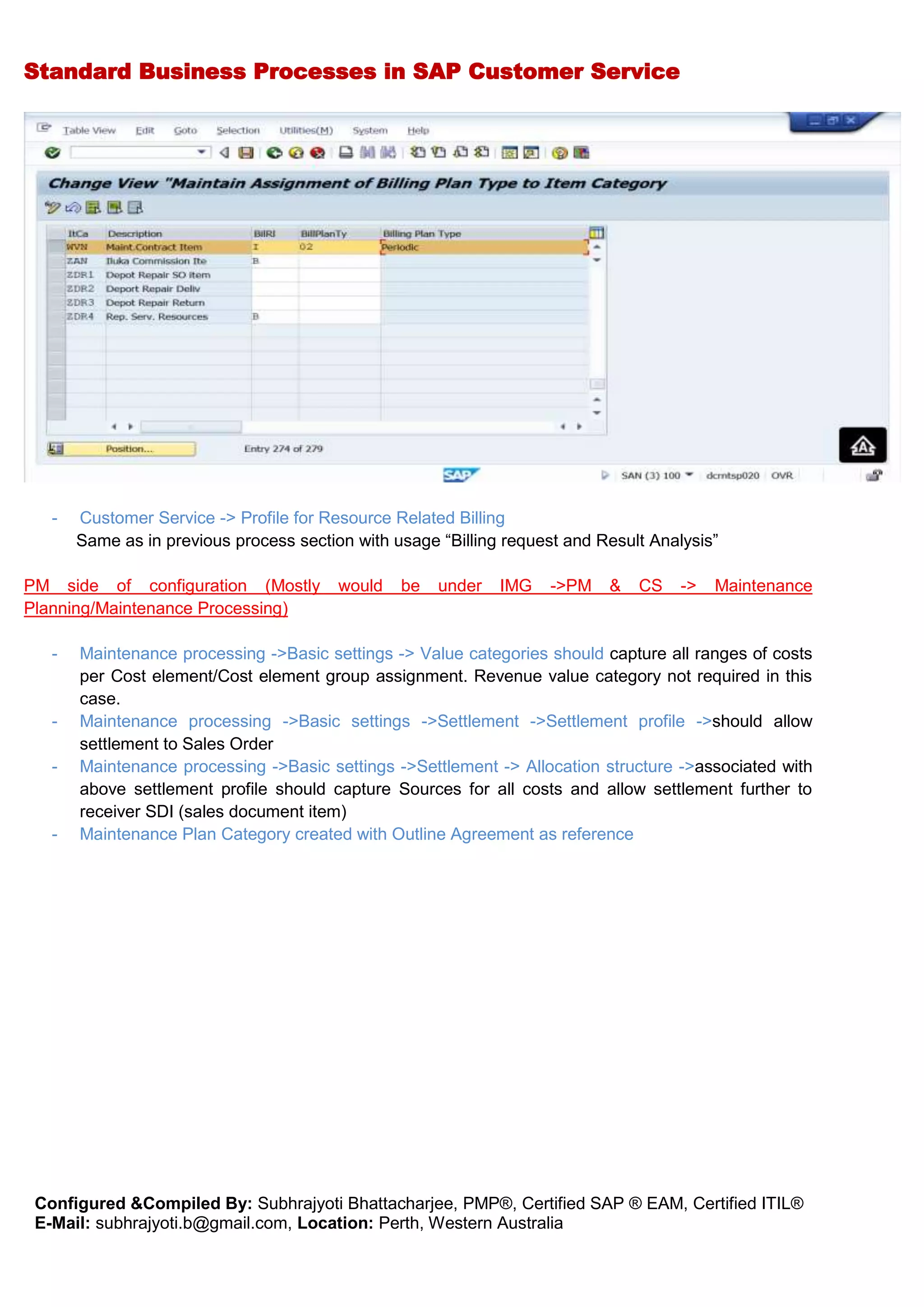 SAP Logistics - CS - Standard Process & Configuration document | DOCX
