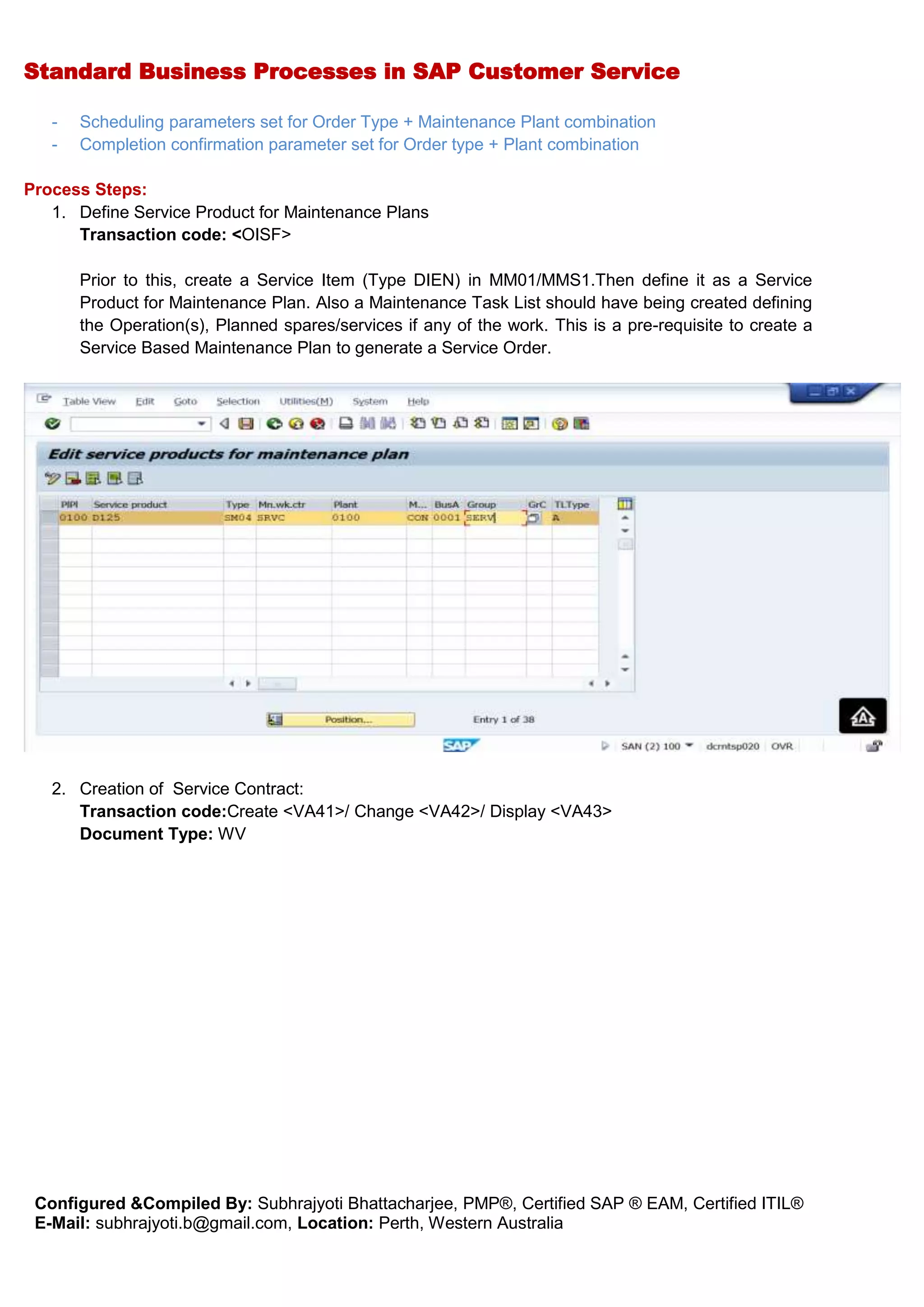 SAP Logistics - CS - Standard Process & Configuration document | DOCX