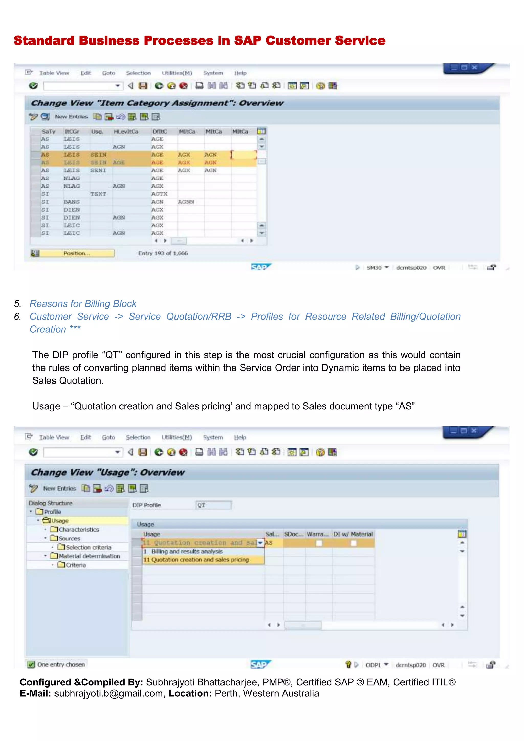 SAP Logistics - CS - Standard Process & Configuration document | DOCX