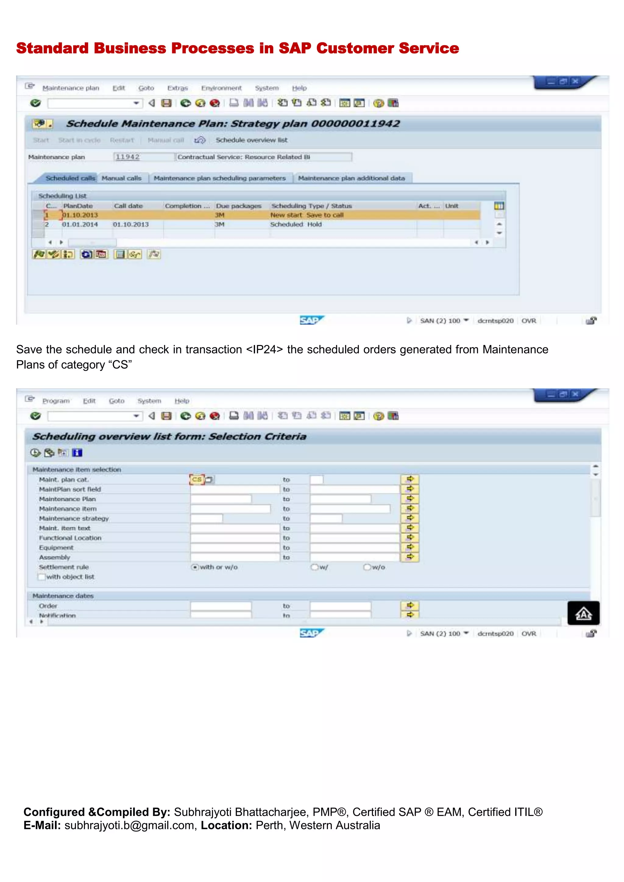 SAP Logistics - CS - Standard Process & Configuration document | DOCX
