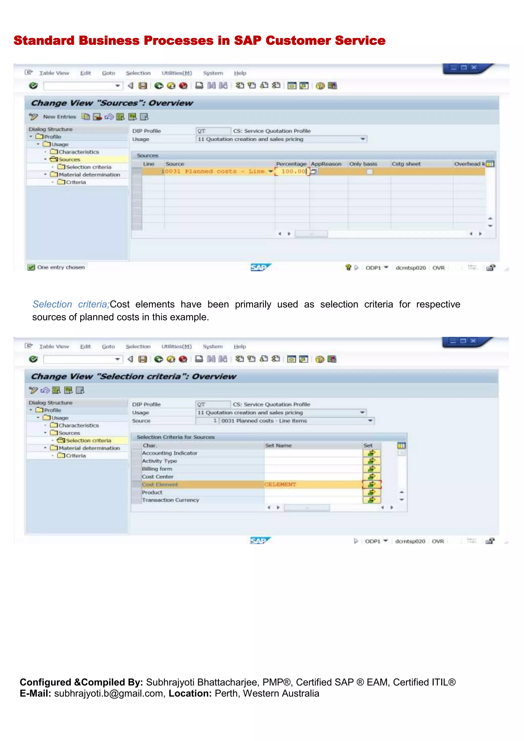 SAP Logistics - CS - Standard Process & Configuration document | DOCX