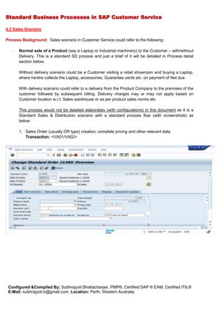 SAP Logistics - CS - Standard Process & Configuration document | DOCX
