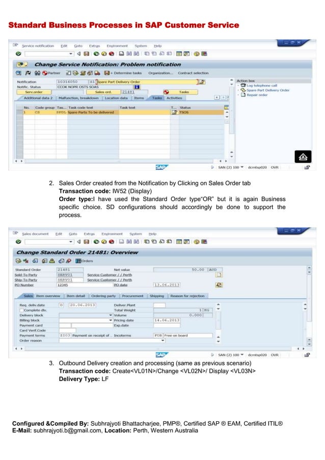 SAP Logistics - CS - Standard Process & Configuration document | DOCX