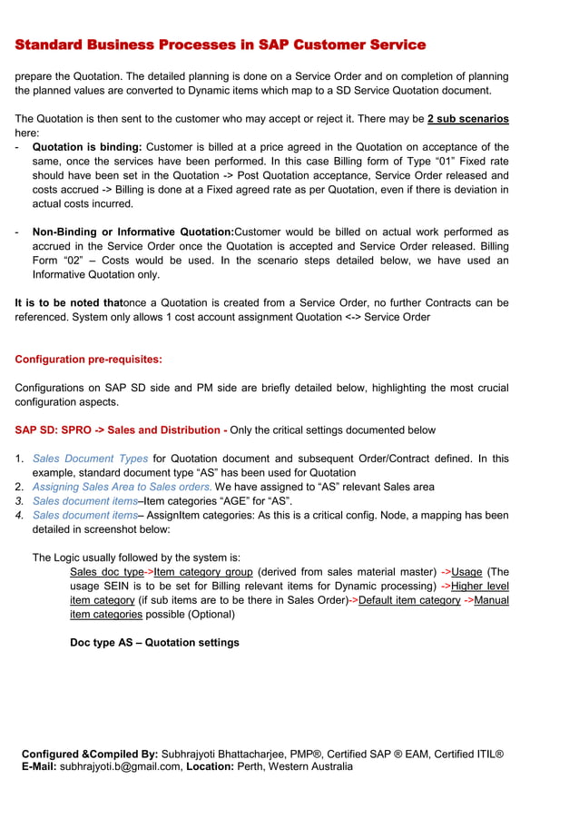 SAP Logistics - CS - Standard Process & Configuration document | DOCX