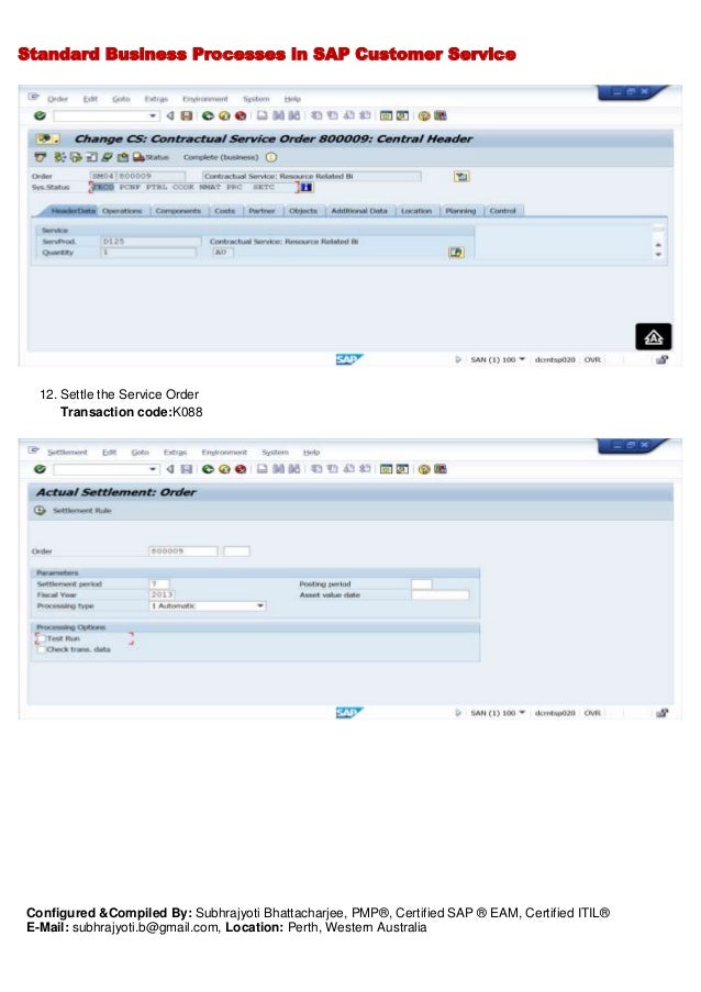 SAP Logistics - CS - Standard Process & Configuration document