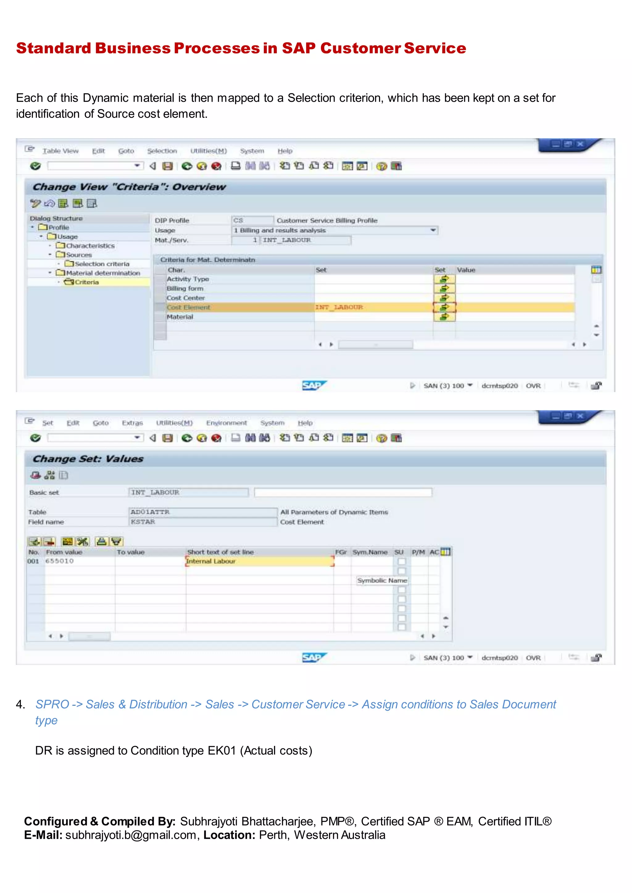 Sap cs standard process document | DOCX