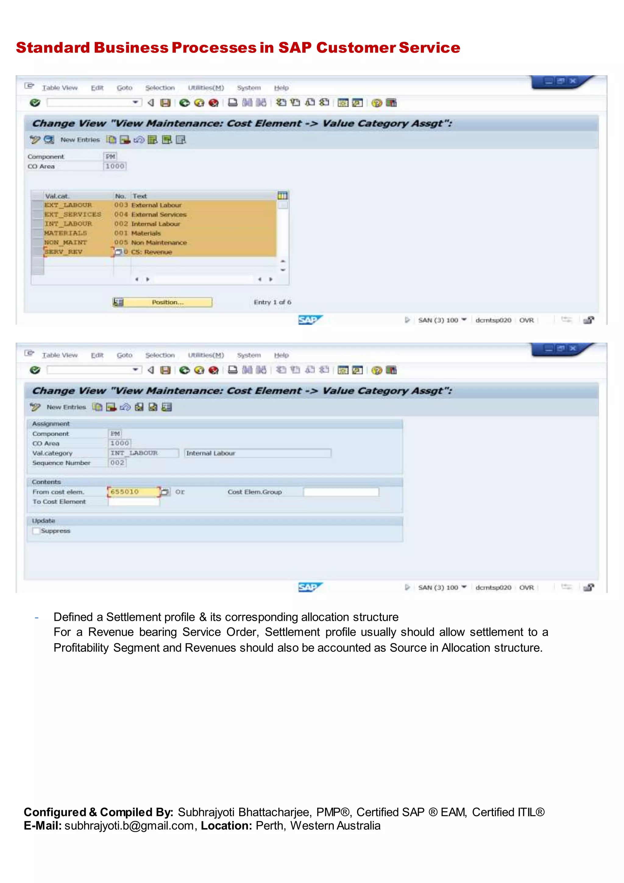 Sap cs standard process document | DOCX