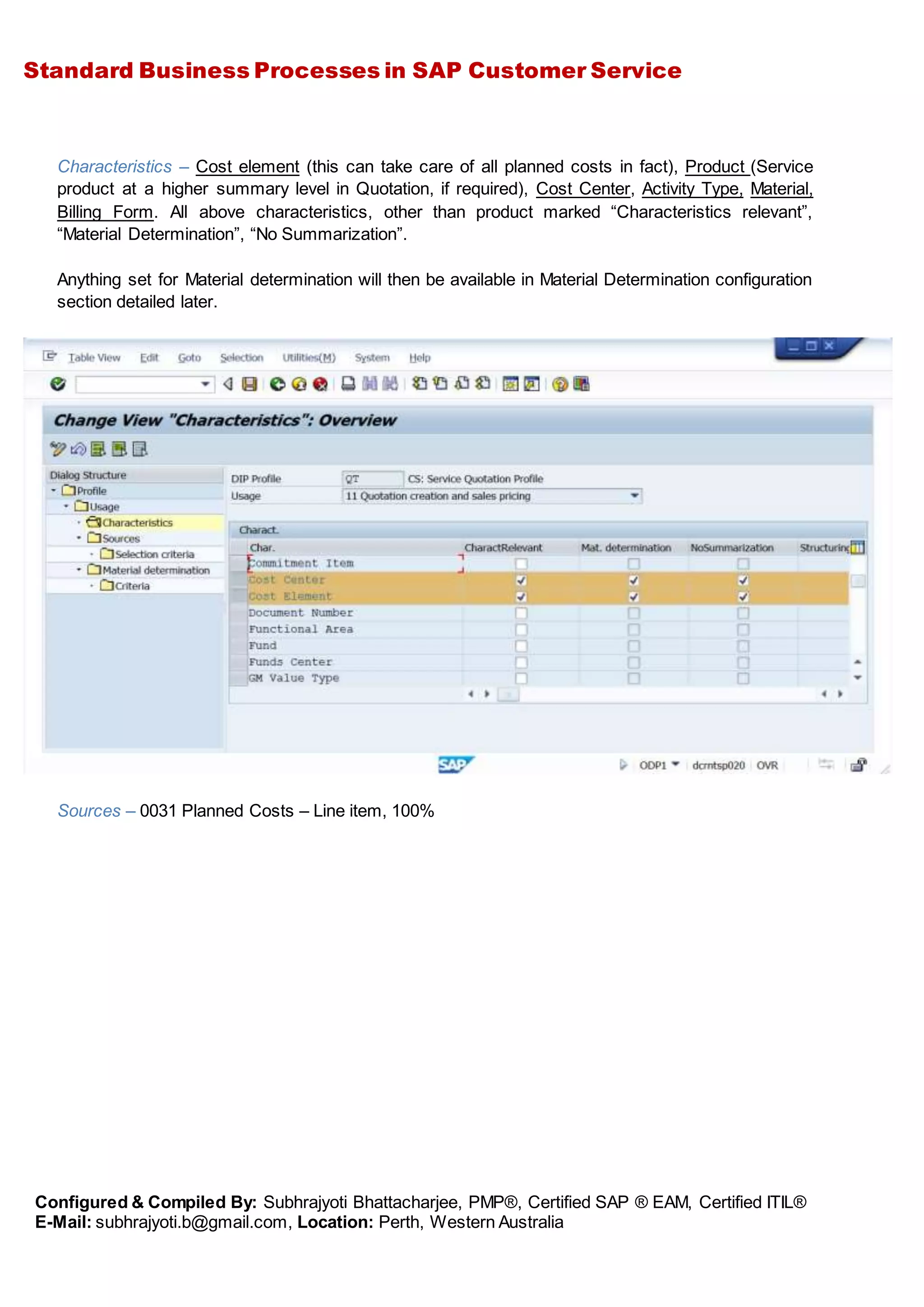 Sap cs standard process document | DOCX