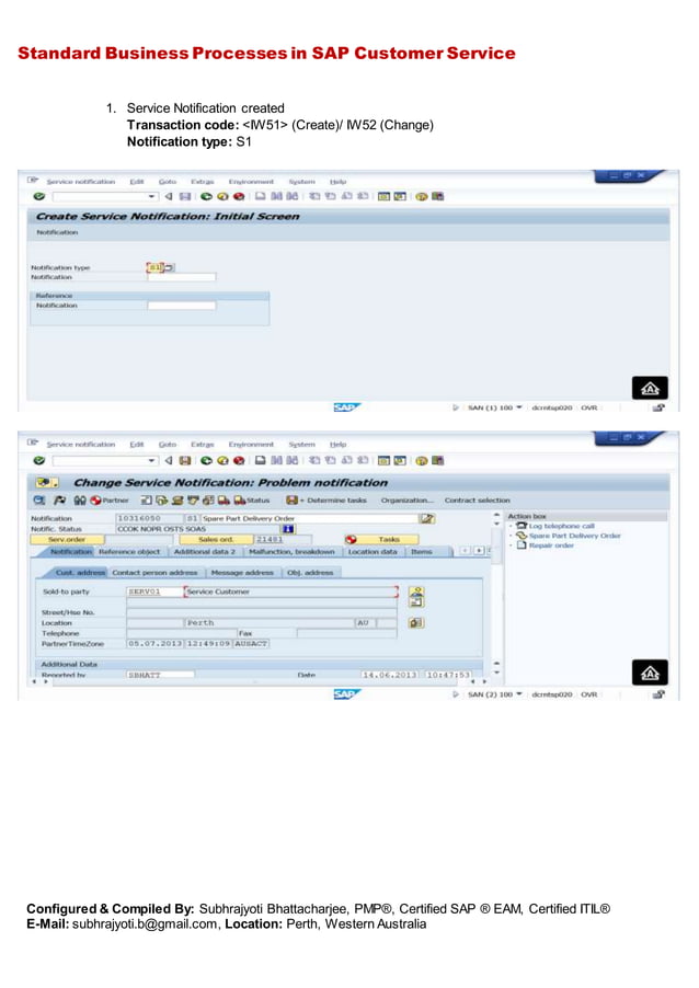 Sap cs standard process document | DOCX