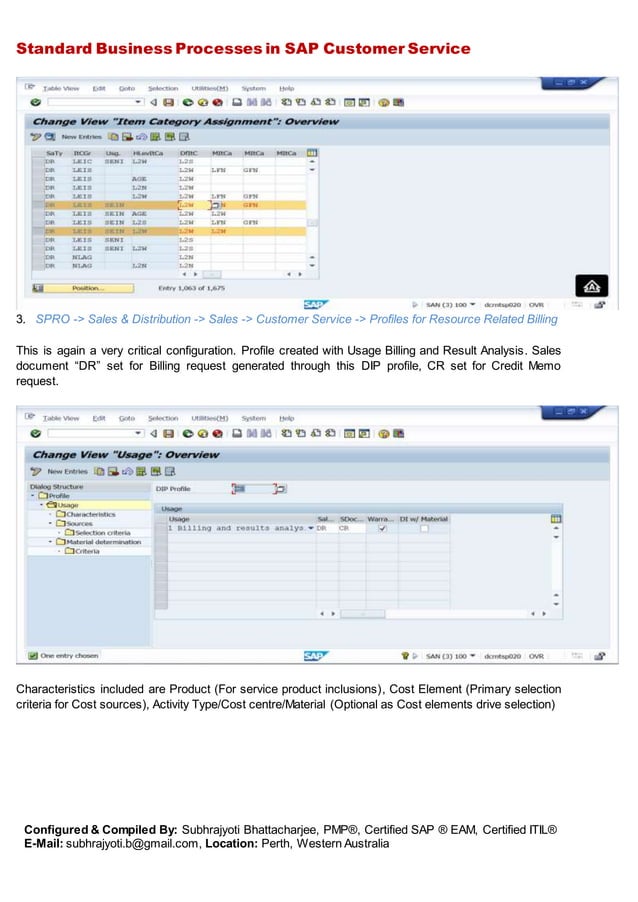 Sap cs standard process document | DOCX