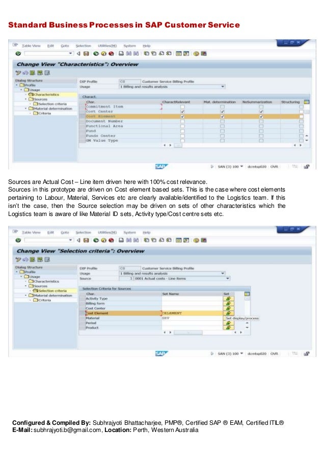 Sap cs standard process document
