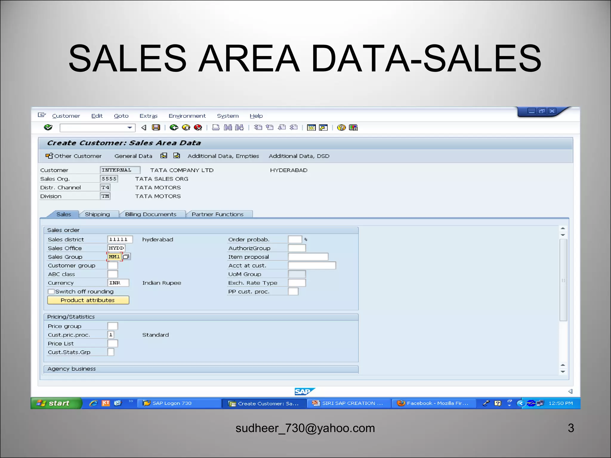 Sap customermaster data | PPT