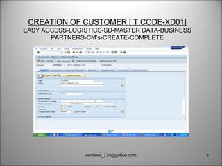 Sap customermaster data | PPT