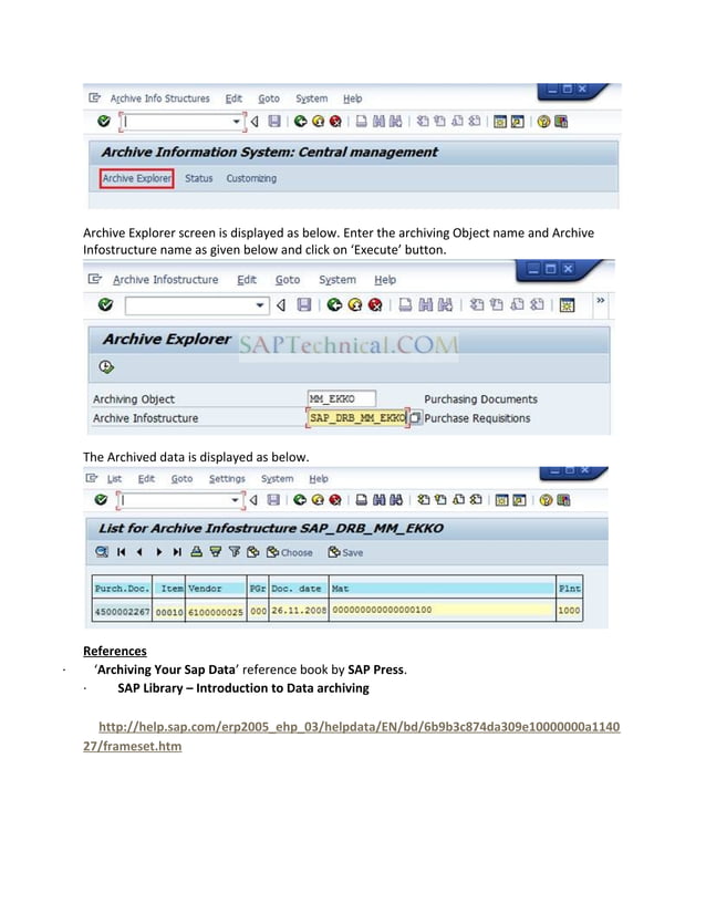 Sap Data Archiving