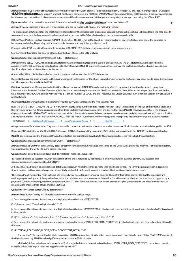Sap Database Performance Problems Pdf 4330