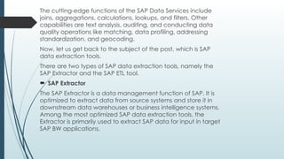 SAP data extraction tools Contact us today. | PPTX