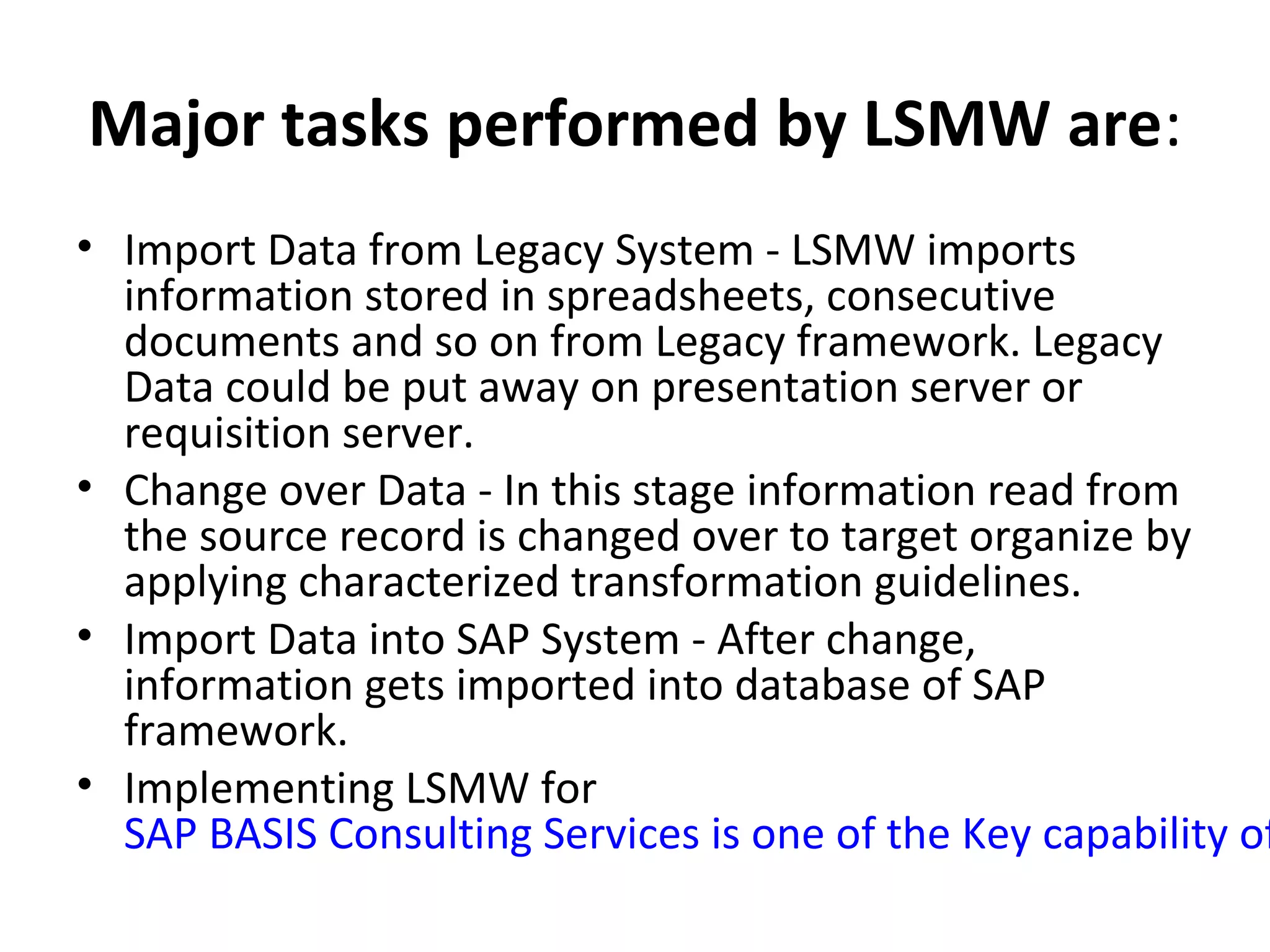 Sap Data Migration With Lsmw Introduction And Key Concepts Pps