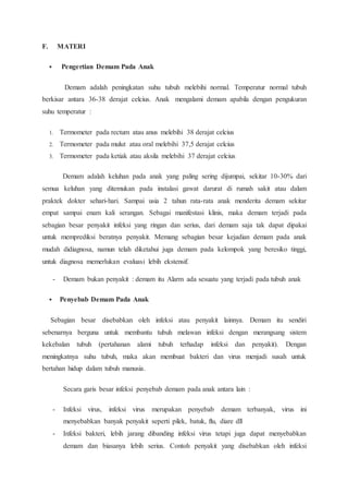 SAP DEMAM PADA ANAK | DOCX